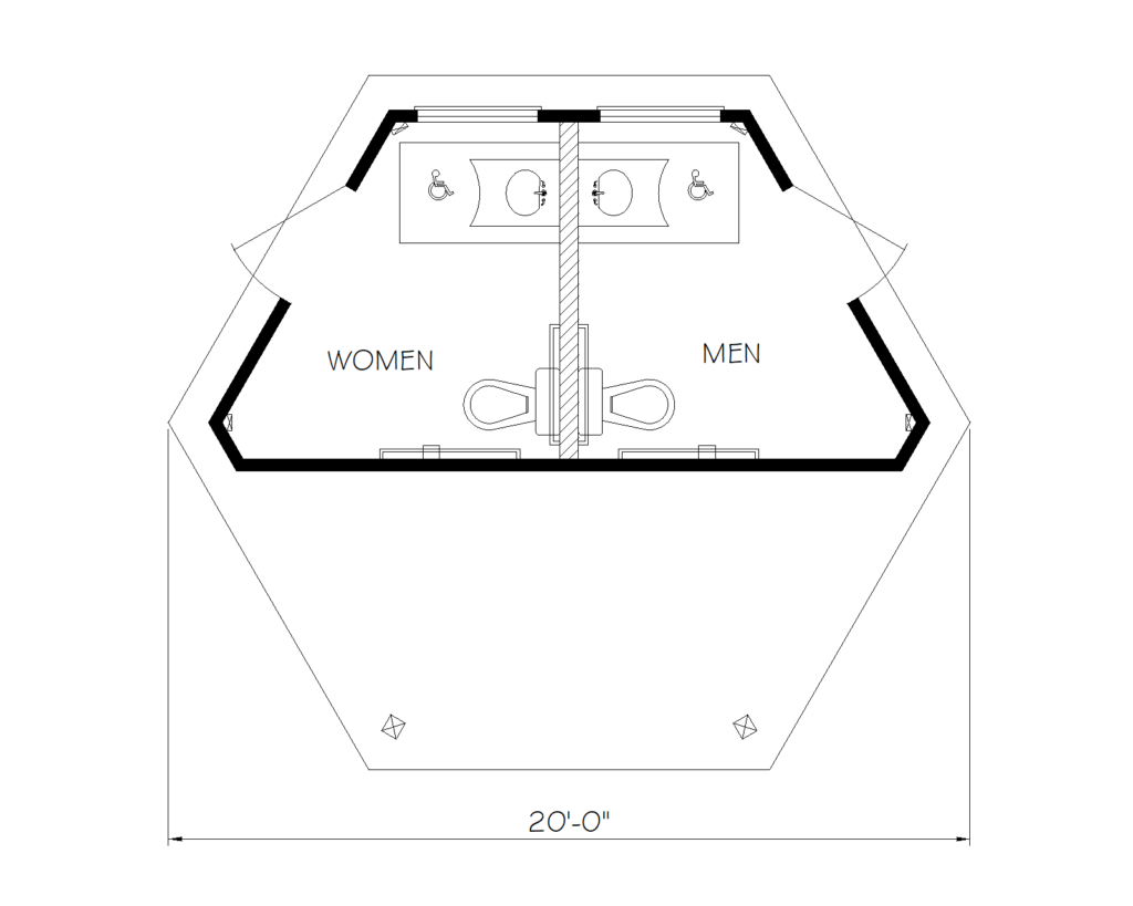 Hexagon/Octagon Restroom Series - Cedar Forest Products