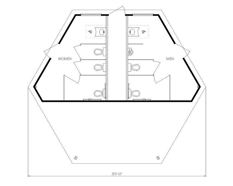 Hexagon/Octagon Restroom Series - Cedar Forest Products