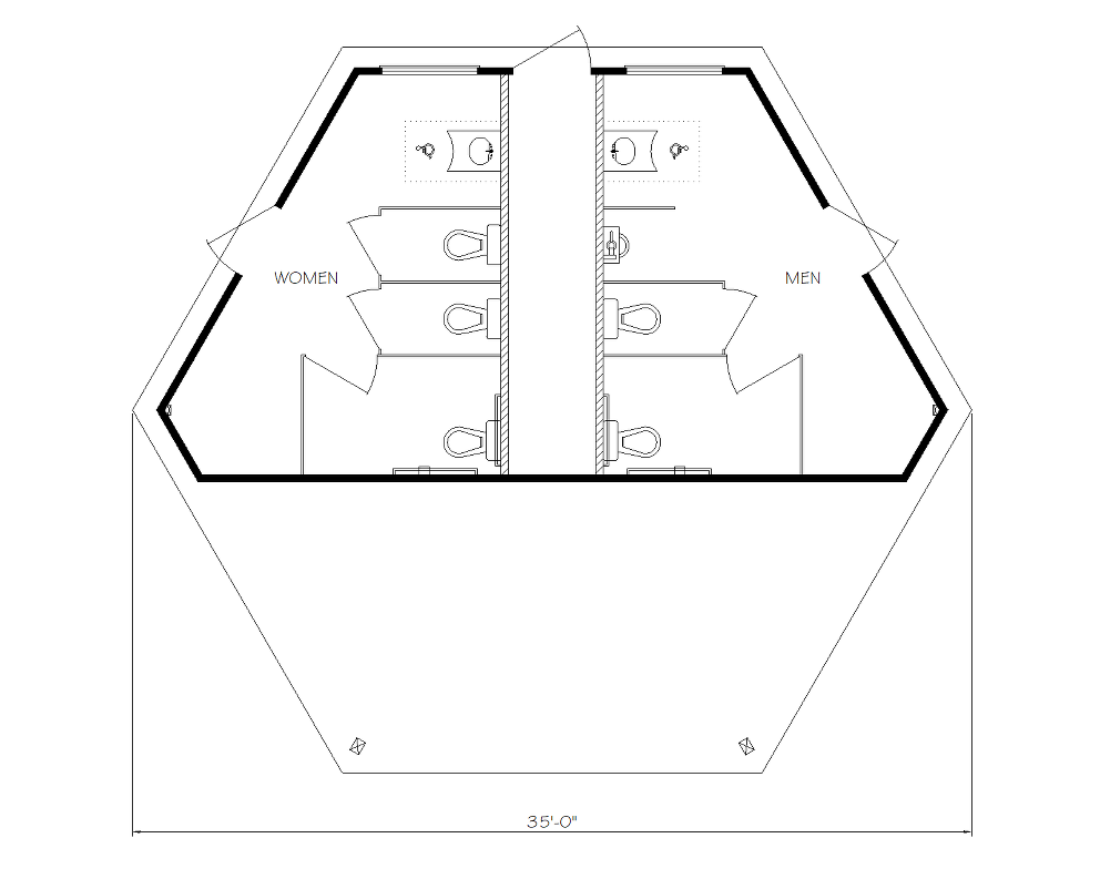 Hexagon/Octagon Restroom Series - Cedar Forest Products